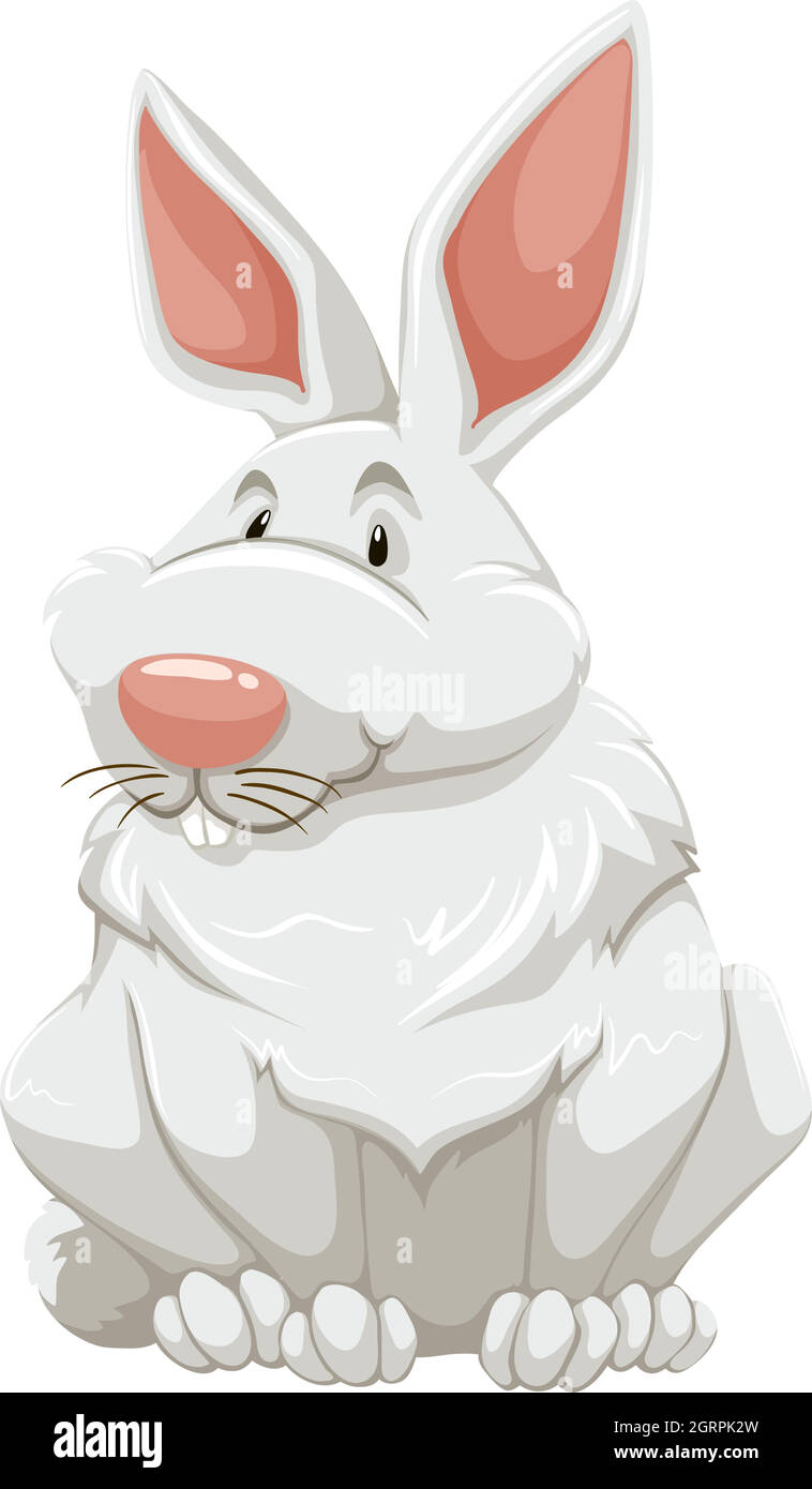 Cute rabbit sitting up Stock Vector Images - Alamy