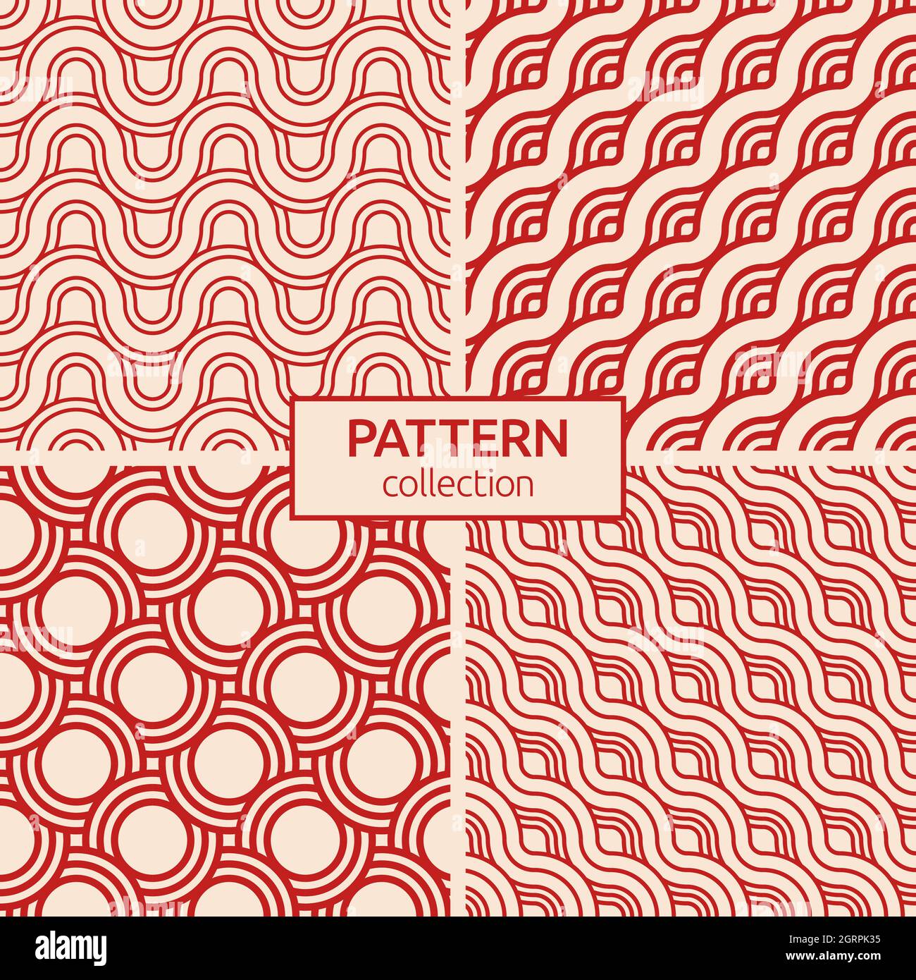 Red wave patterns Stock Vector Images - Alamy