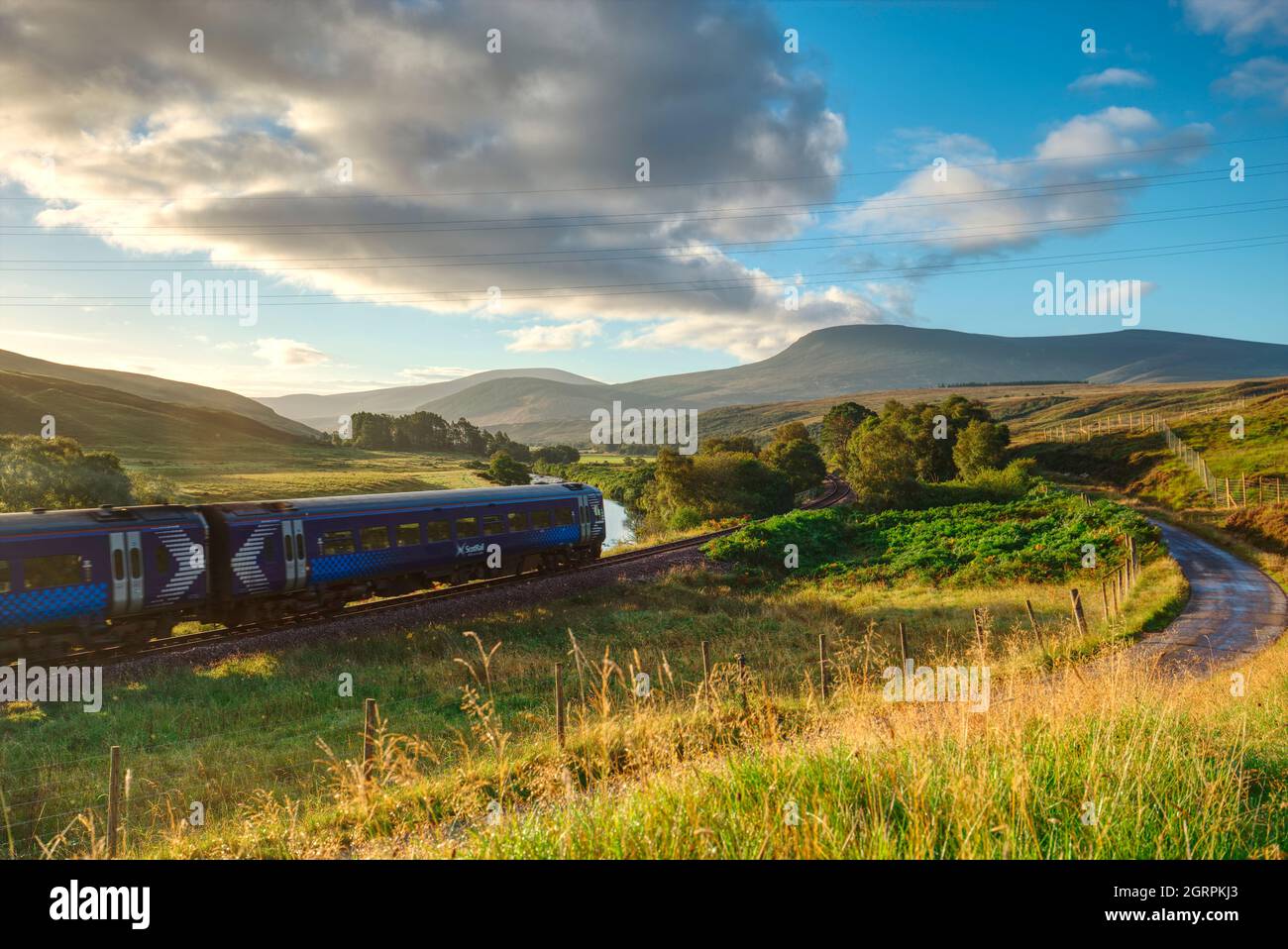 Scotrail train near Kildonan, Sutherland, Scotland Stock Photo - Alamy