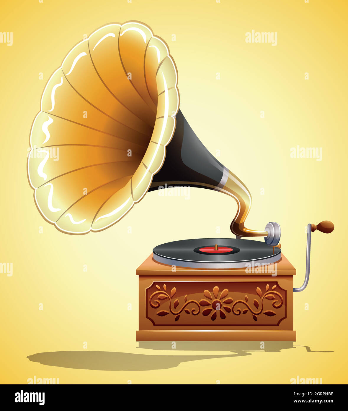 Gramophone Speaker Stock Vector Images - Alamy