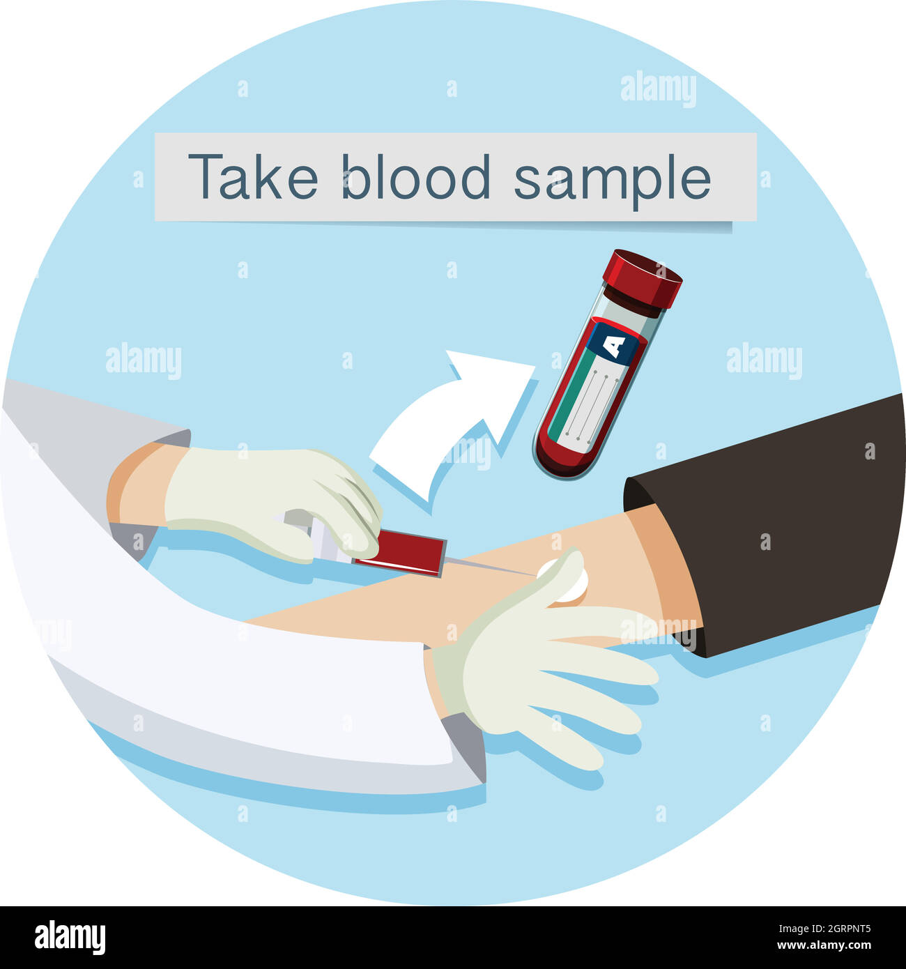 Health Care Take Blood Sample Stock Vector Image & Art - Alamy