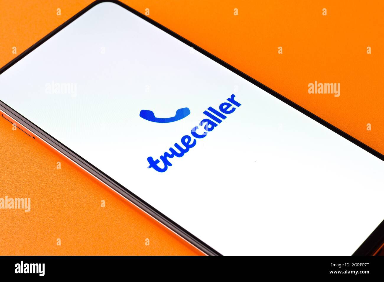 West Bangal, India - September 28, 2021 : Truecaller logo on phone ...