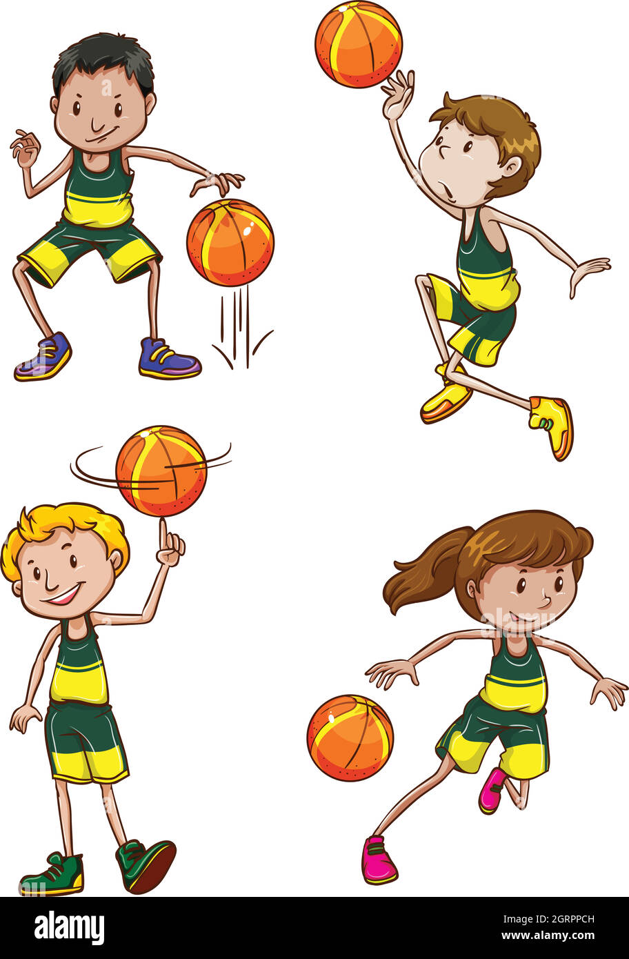 Girl spinning basketball hi-res stock photography and images - Alamy
