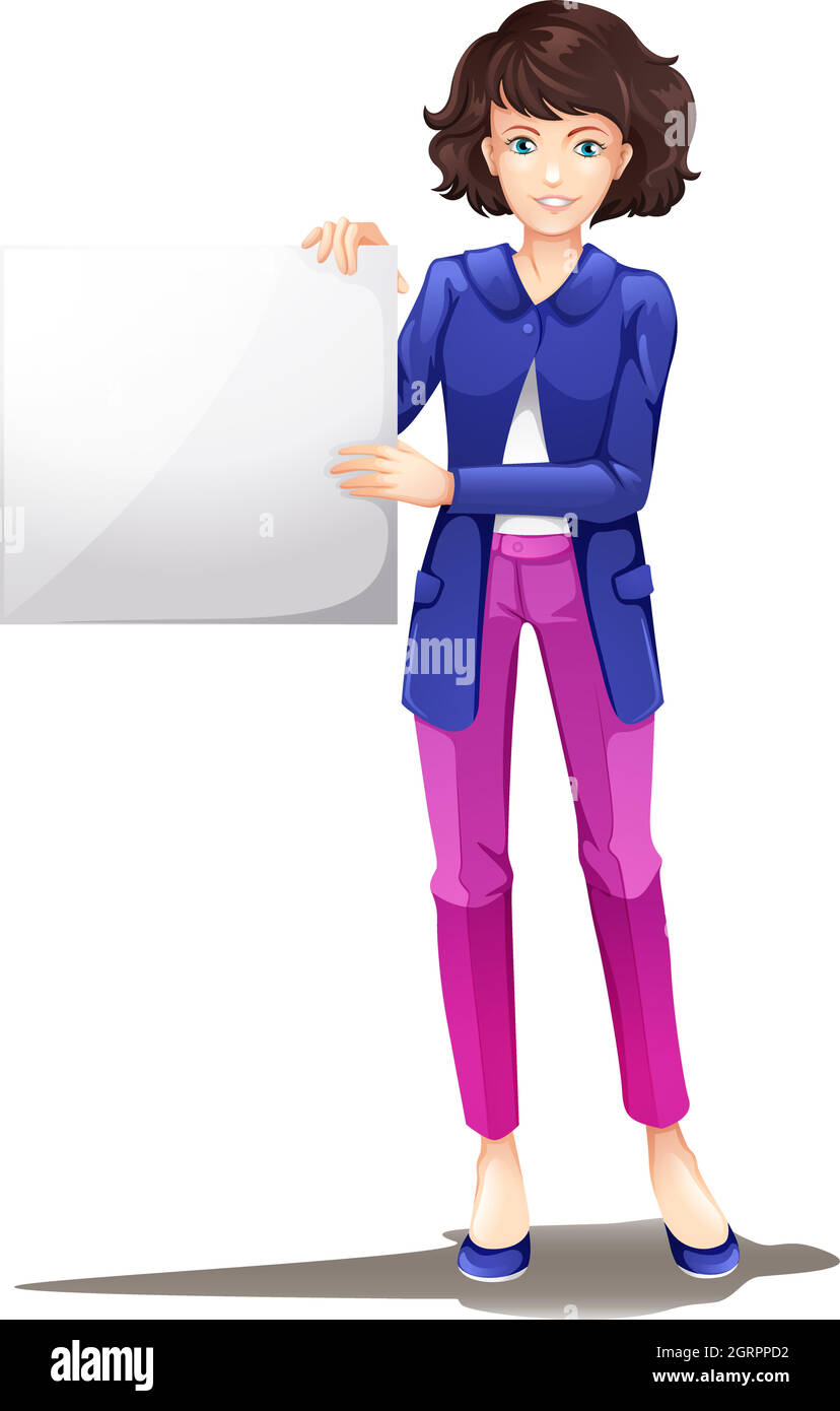 Holding lady Stock Vector Images - Alamy