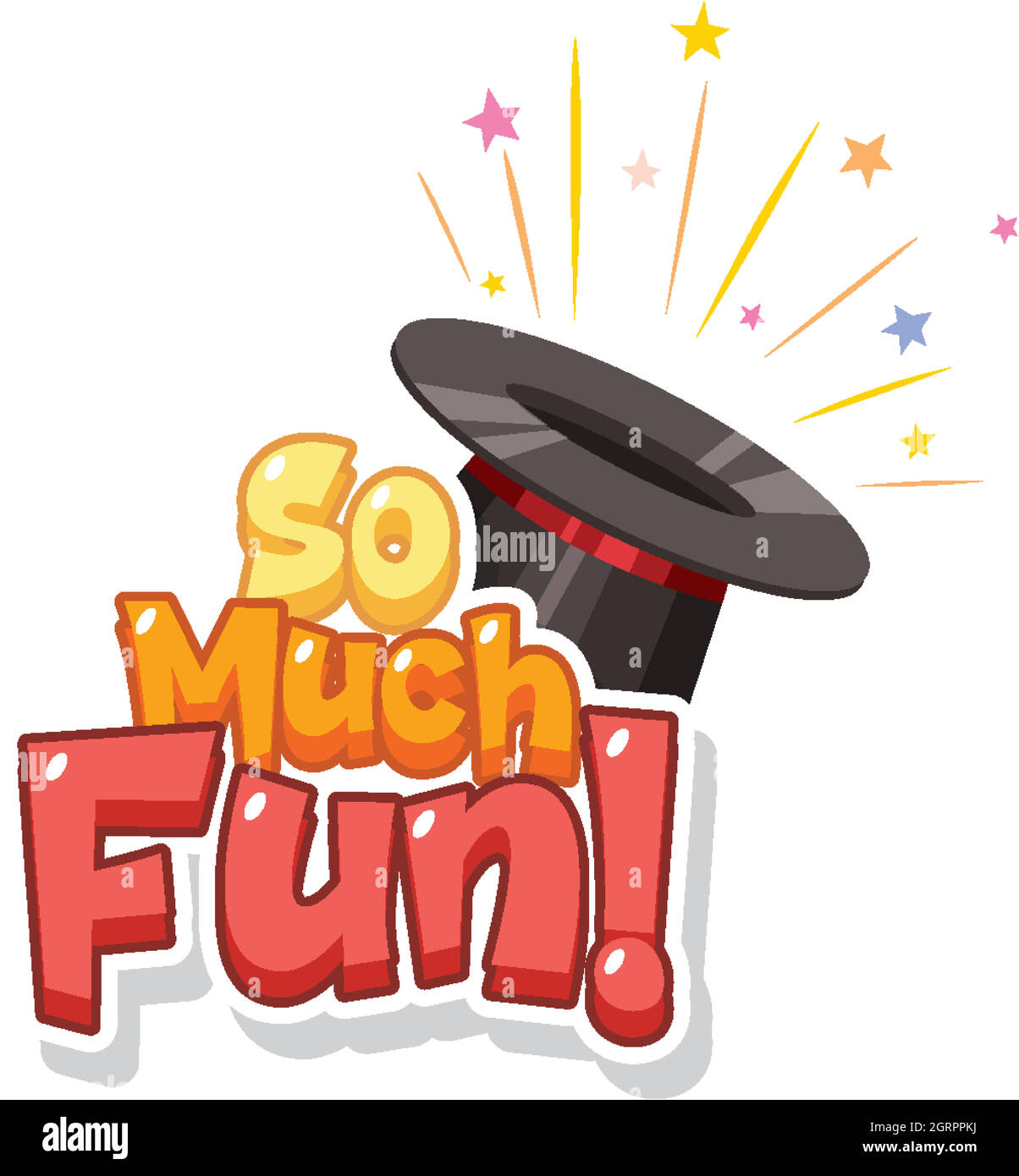 Word design for so much fun with magician hat Stock Vector Image & Art ...