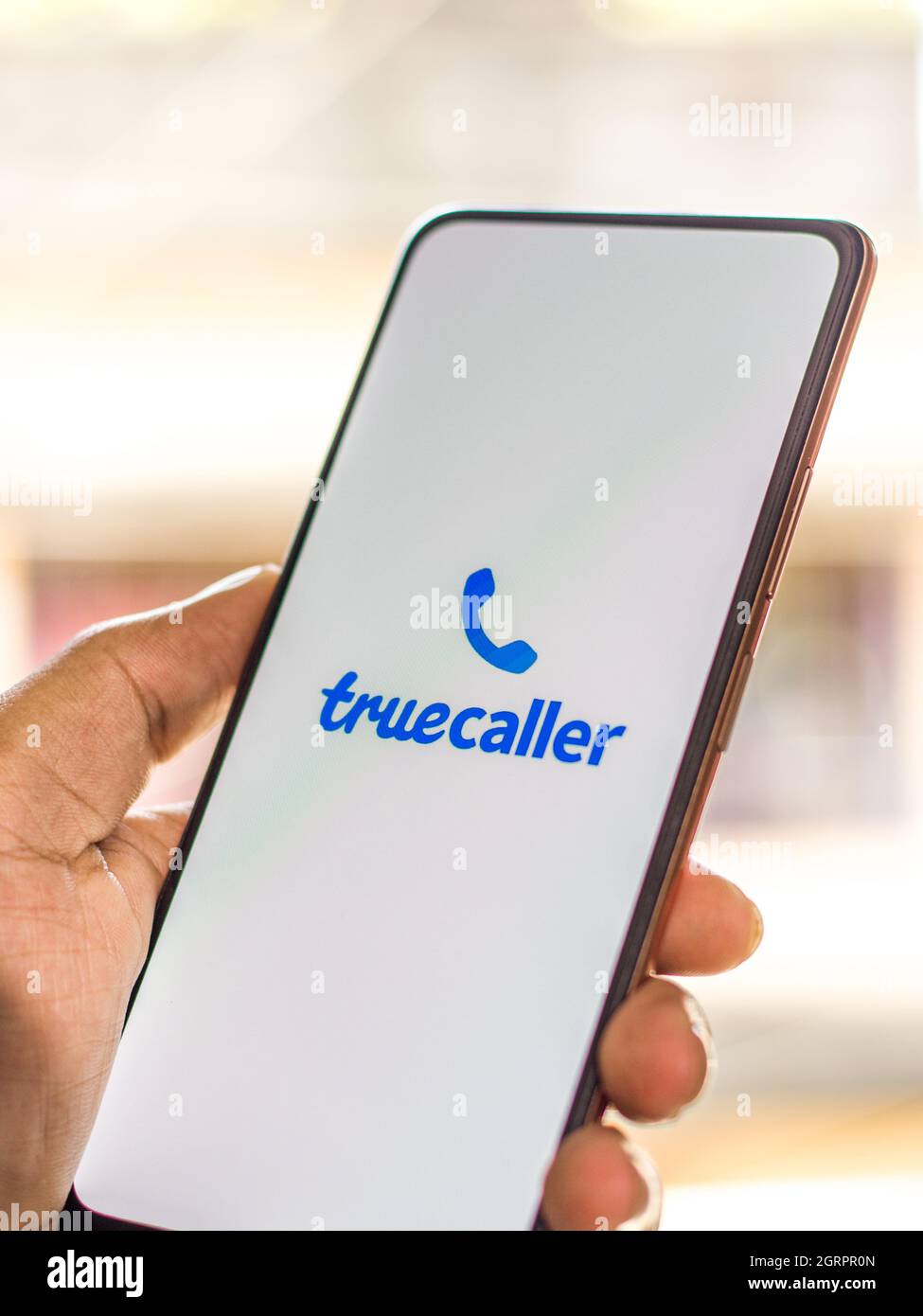 West Bangal, India - September 28, 2021 : Truecaller logo on phone ...