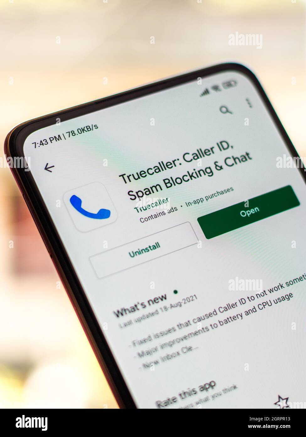 Truecaller logo hi-res stock photography and images - Alamy