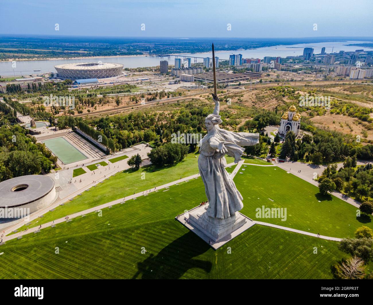 Russia, Volgograd - August 27, 2021: Sculpture Motherland Calls ...