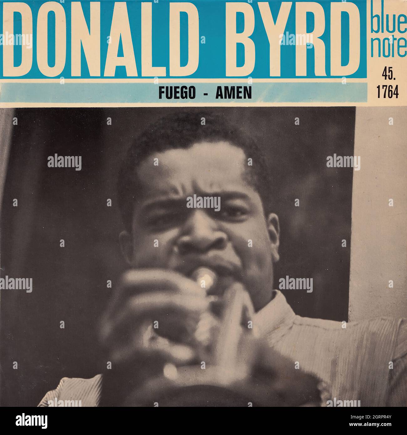 Donald Byrd - Fuego - Amen 45rpm - Vintage Vinyl Record Cover Stock Photo - Alamy