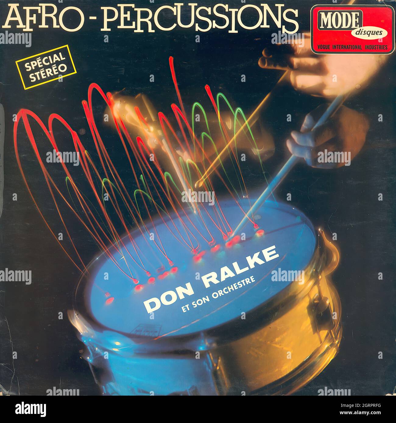 Don Ralke - Afro-percussions - Vintage Vinyl Record Cover Stock Photo ...