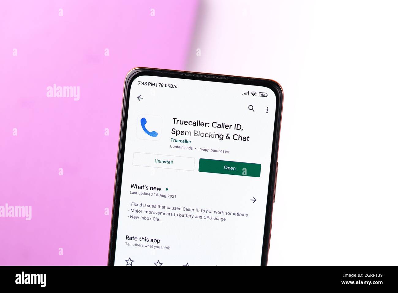 Truecaller logo hi-res stock photography and images - Alamy