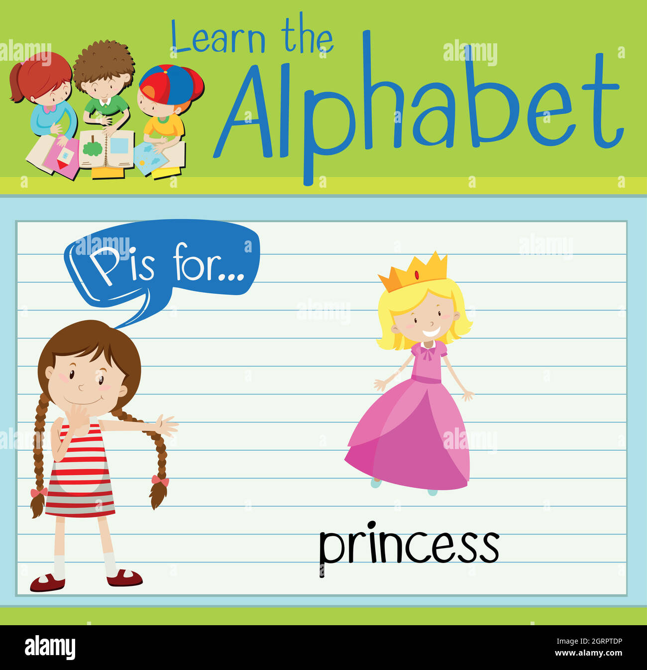 Flashcard letter P is for princess Stock Vector Image & Art - Alamy