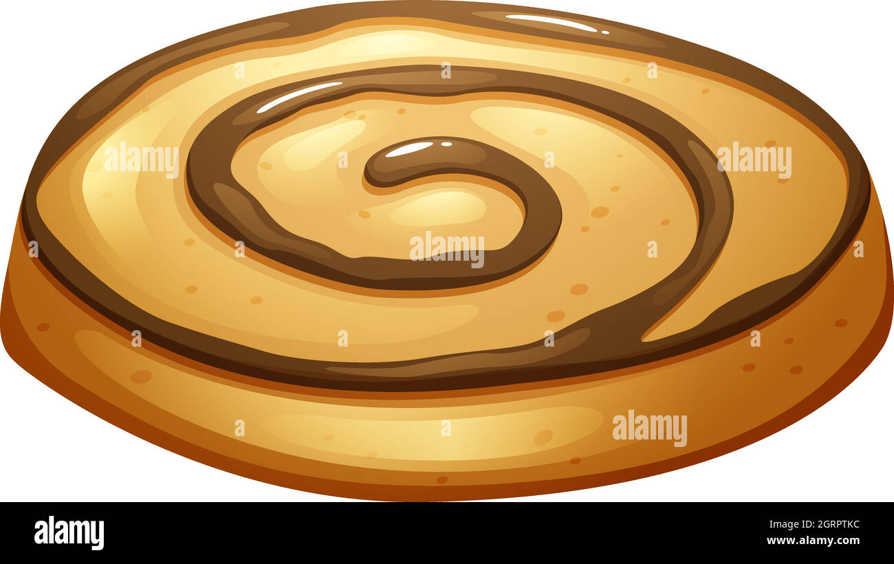 Round cookies with chocolate topping Stock Vector Image & Art - Alamy