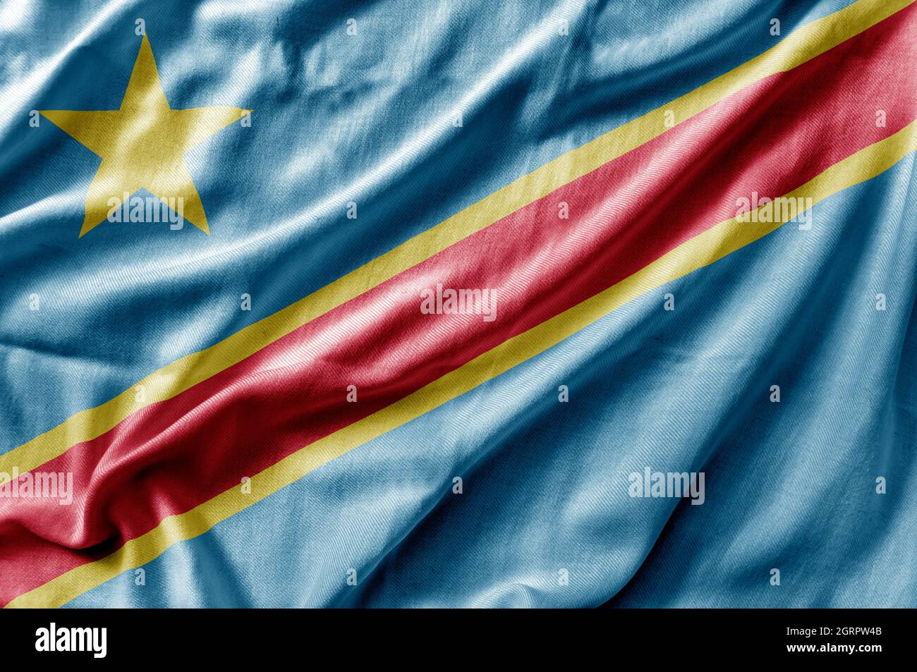 Waving flag of congo hi-res stock photography and images - Alamy