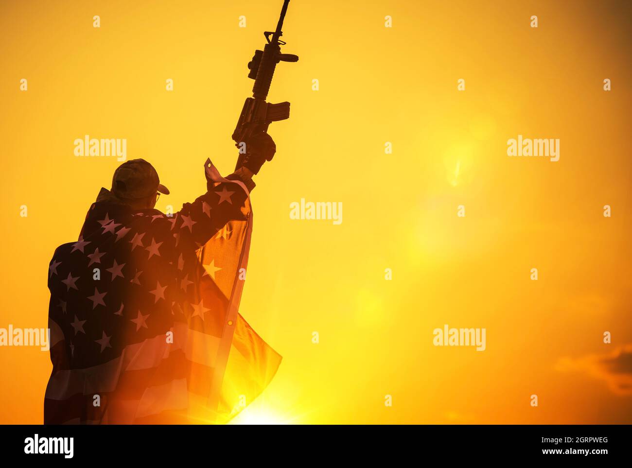 American gun flag hi-res stock photography and images - Alamy