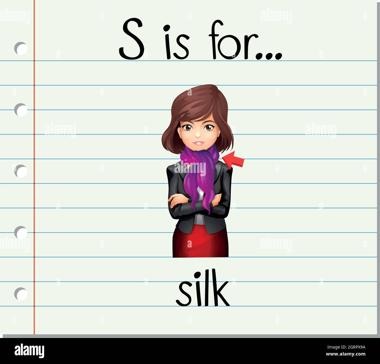 Flashcard letter S is for silk Stock Vector Image & Art - Alamy