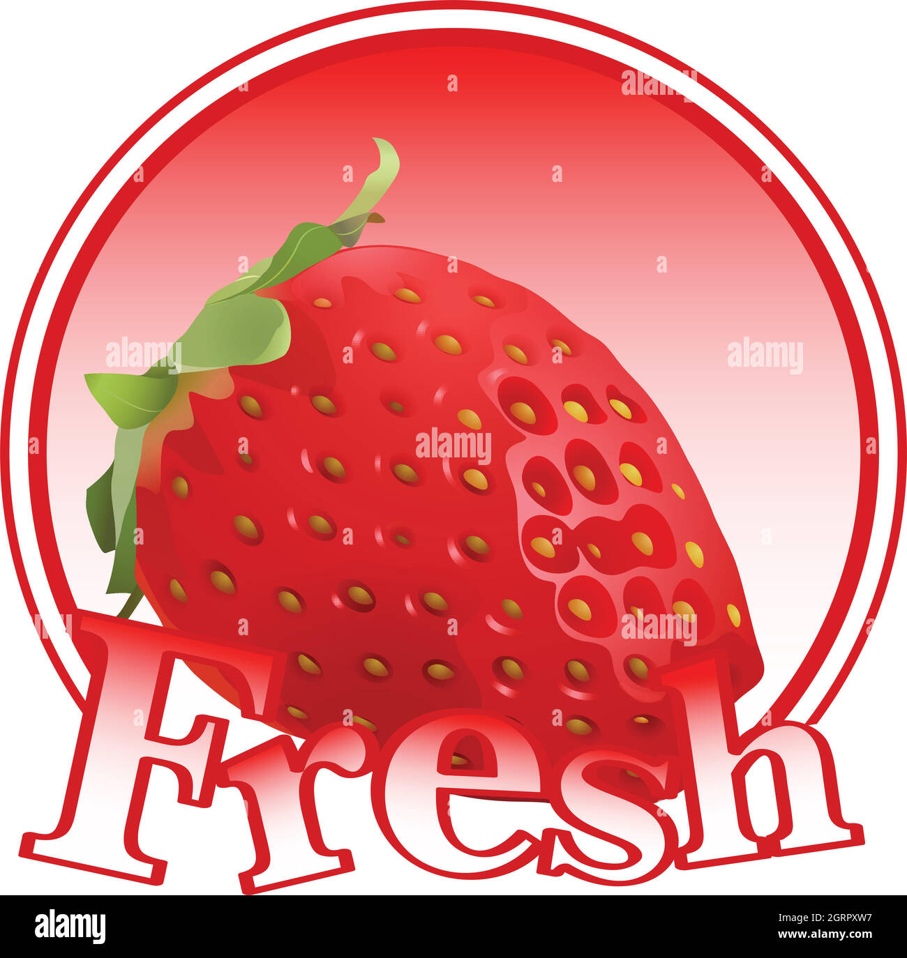Red logo strawberry text hi-res stock photography and images - Alamy