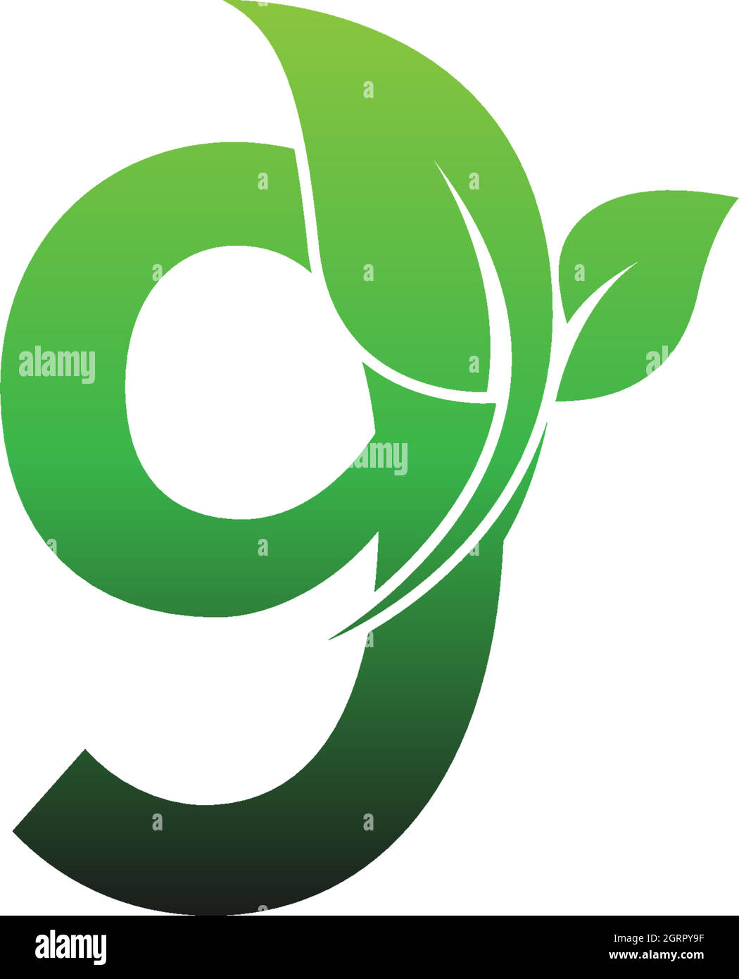 Number 9 with green leafs icon logo design template illustration Stock ...