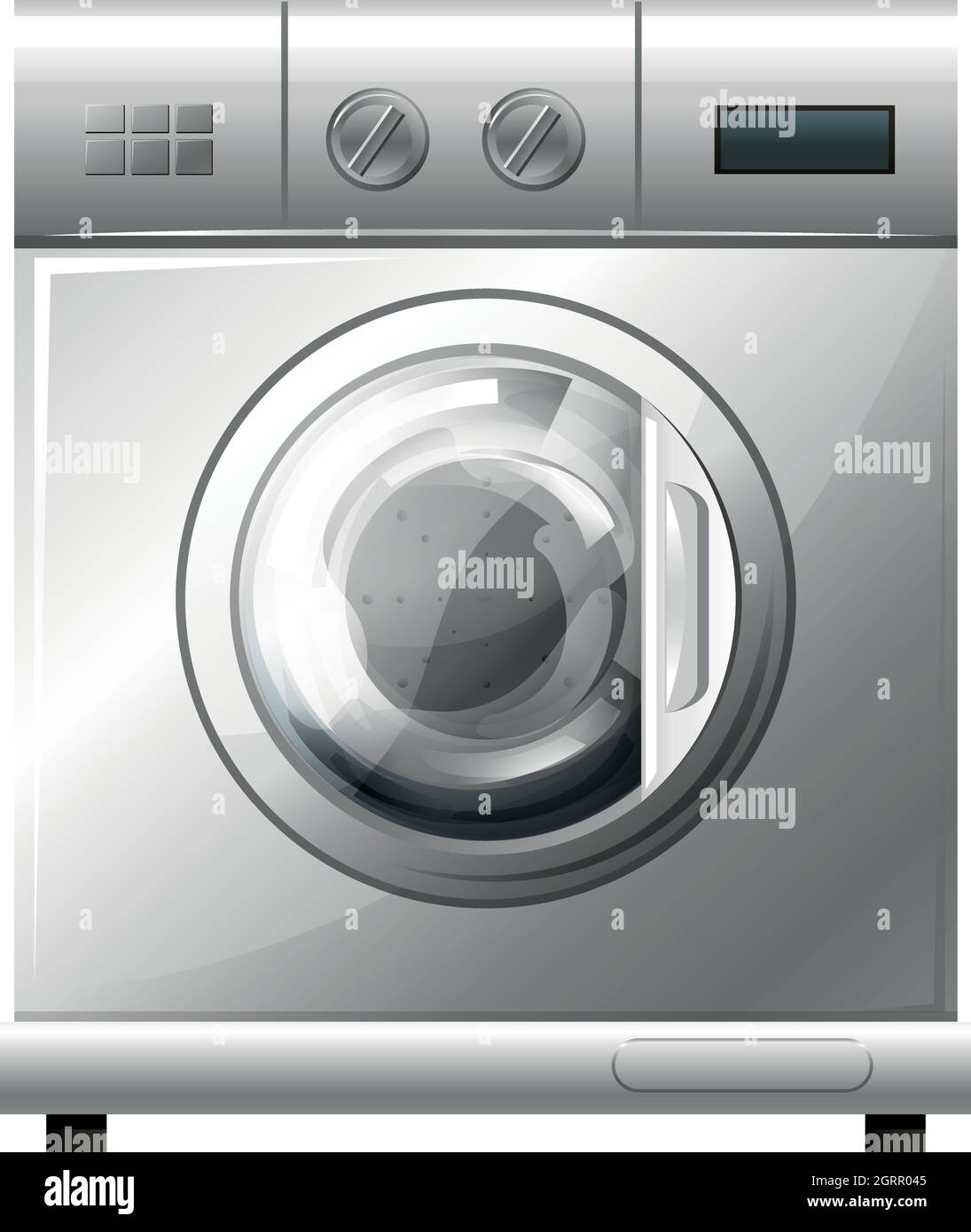 Electronic washing machine illustration Stock Vector Images - Alamy