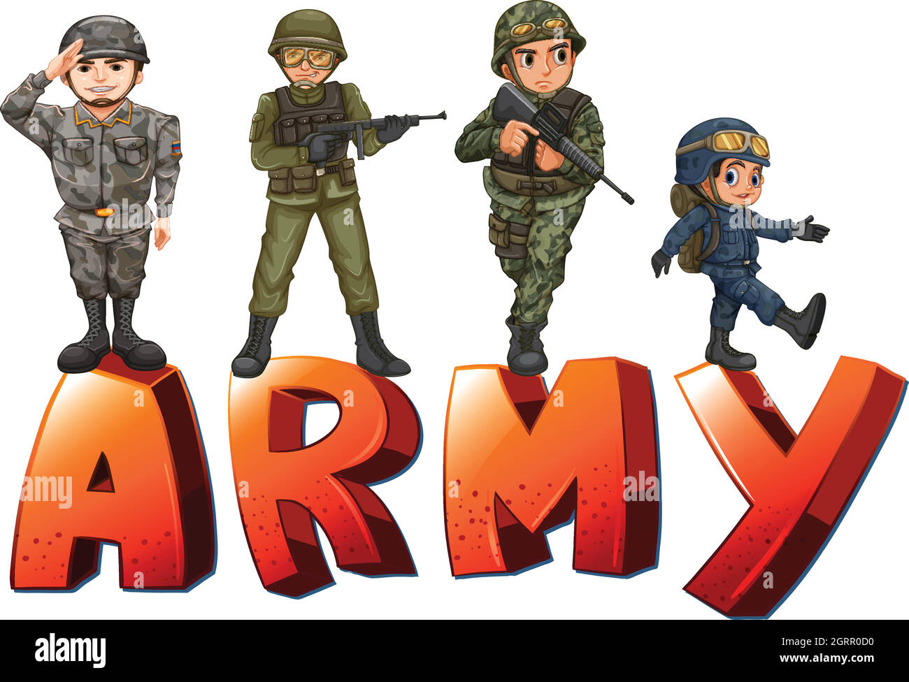 Soldiers of the army Stock Vector Images - Alamy