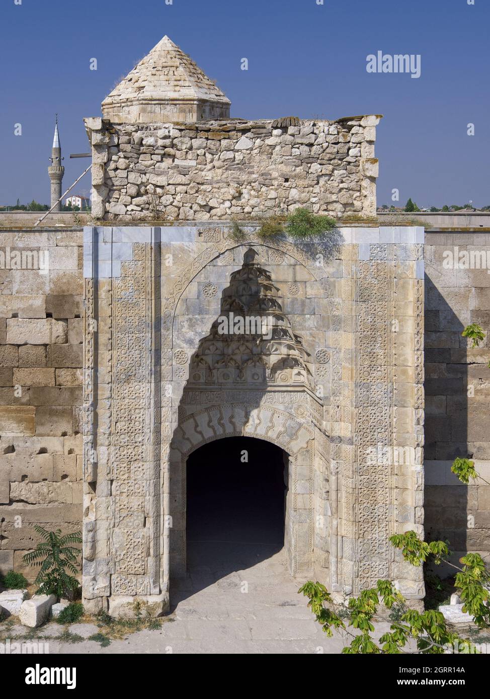 historic landmark in Turkey the ancient Sultanhani Caravanserai on the ...