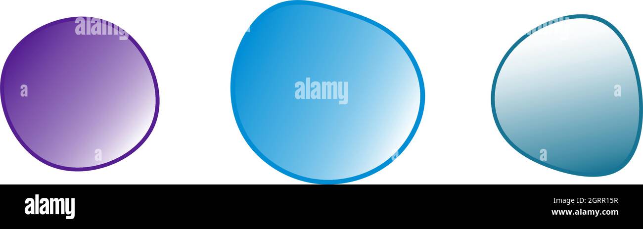 Random blotch, inkblot. Pebble, stone silhouette. Organic blob, blot ...