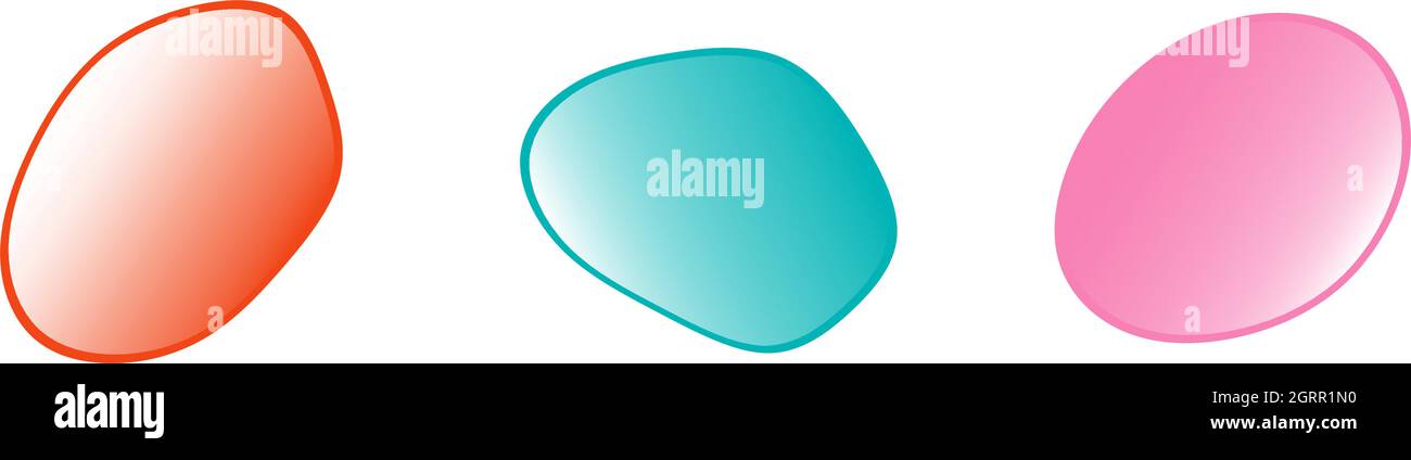 Random blotch, inkblot. Pebble, stone silhouette. Organic blob, blot ...