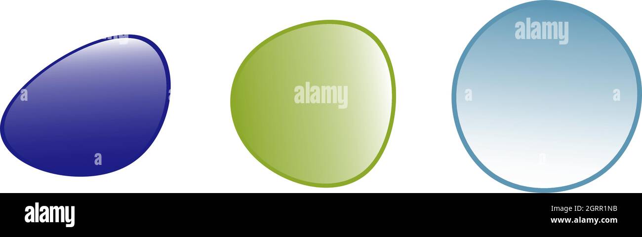 Random blotch, inkblot. Pebble, stone silhouette. Organic blob, blot ...