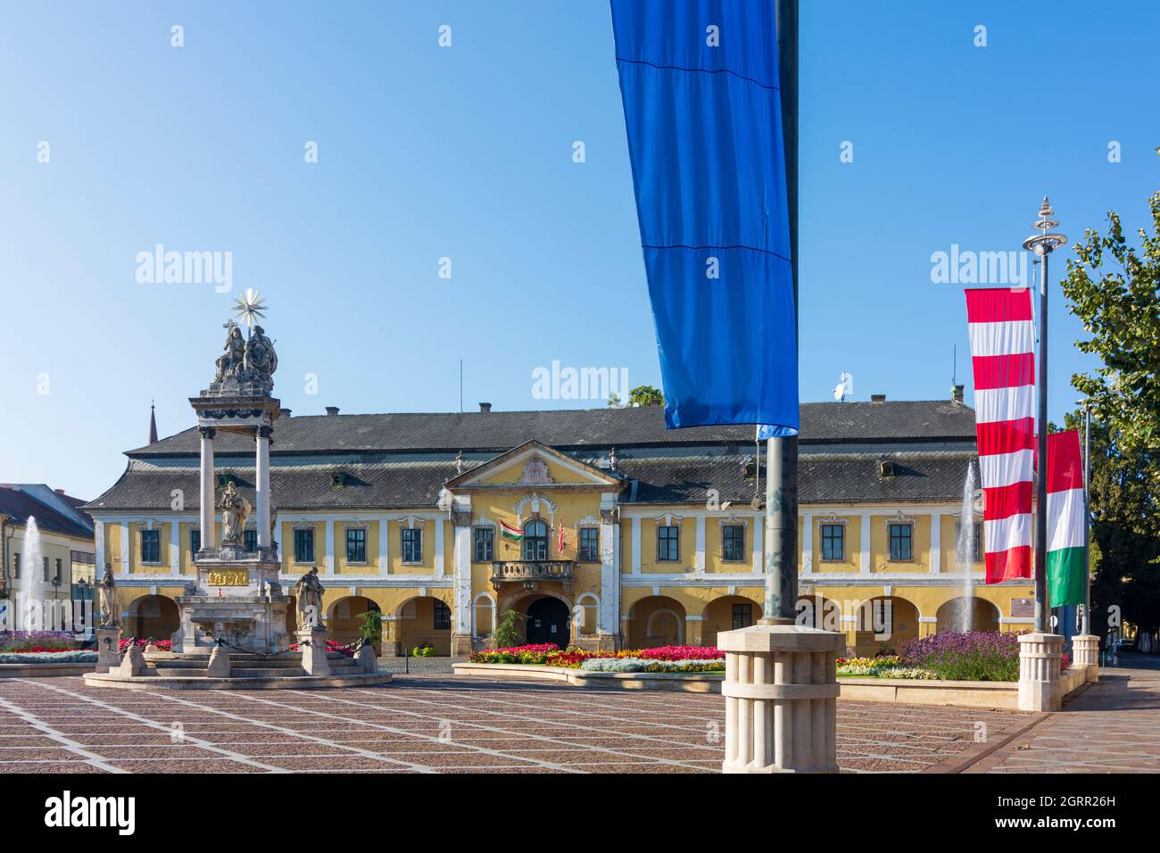 Esztergom (Gran): Town Hall, Szechenyi Square in , Komarom-Esztergom ...