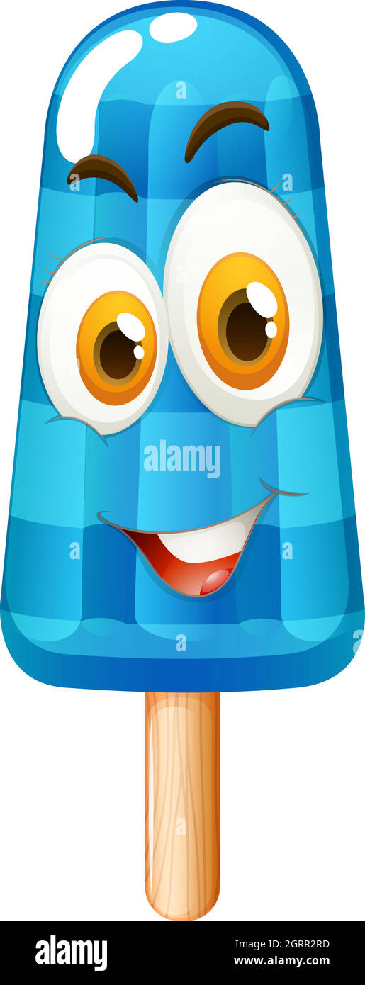 Popsicle with happy face Stock Vector Image & Art - Alamy