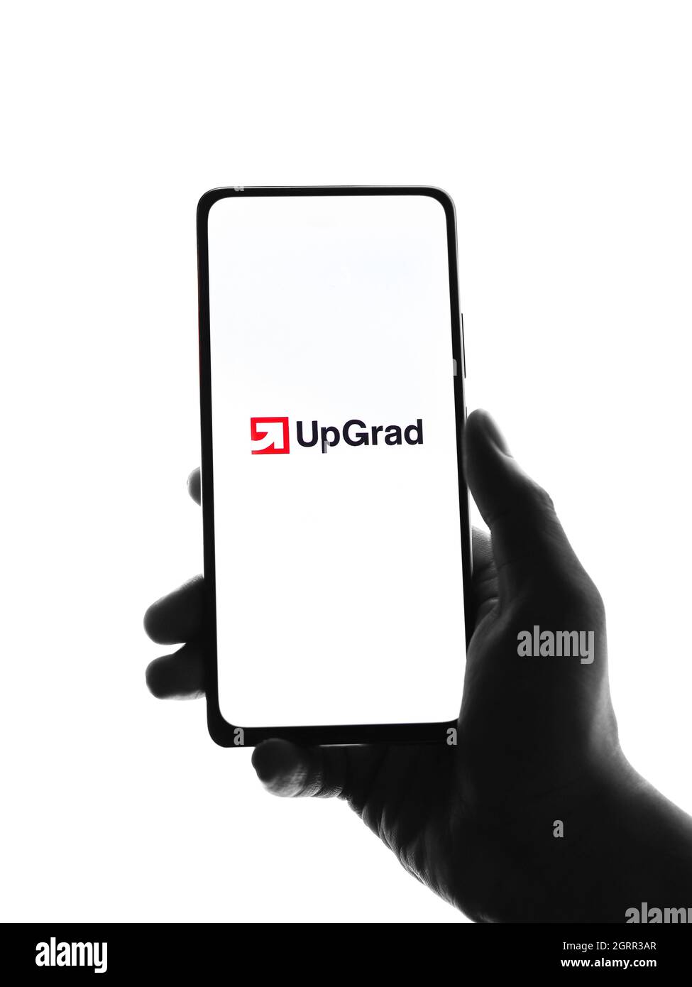 West Bangal, India - September 28, 2021 : upGrad logo on phone screen ...