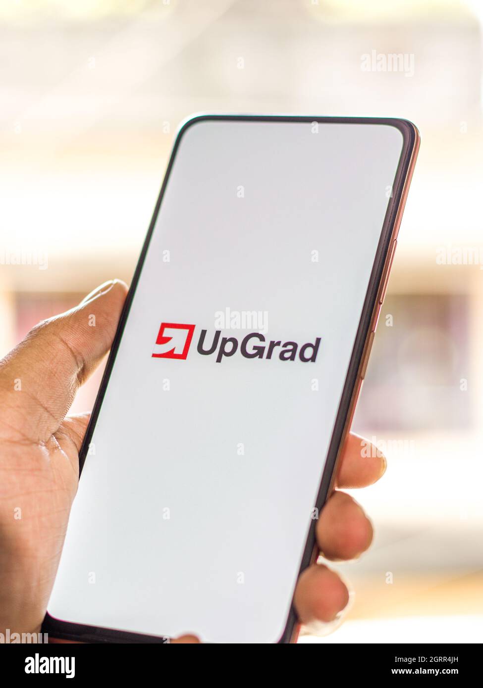 West Bangal, India - September 28, 2021 : upGrad logo on phone screen ...