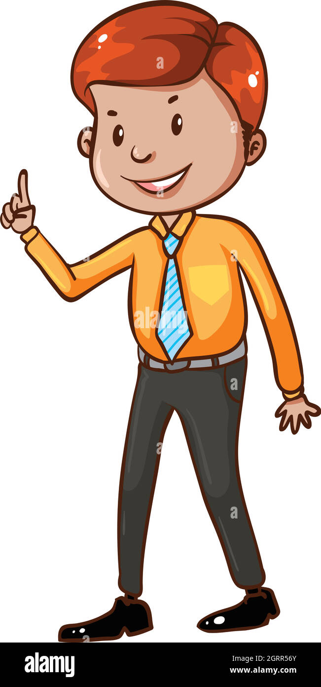 Male office worker smiling Stock Vector Images - Alamy