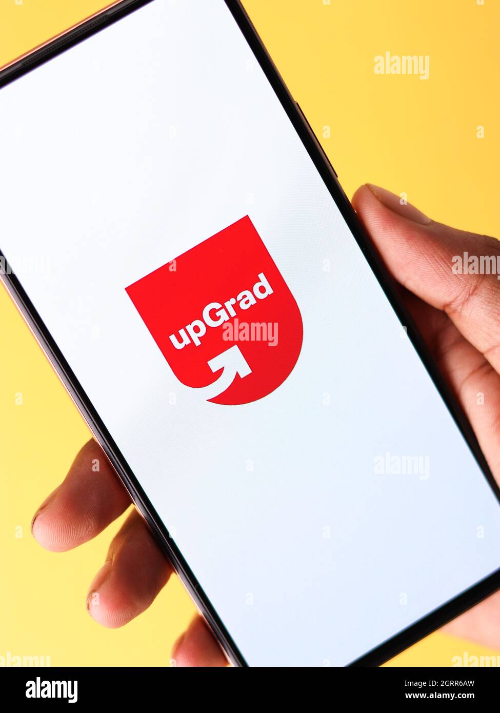 West Bangal, India - September 28, 2021 : upGrad logo on phone screen ...