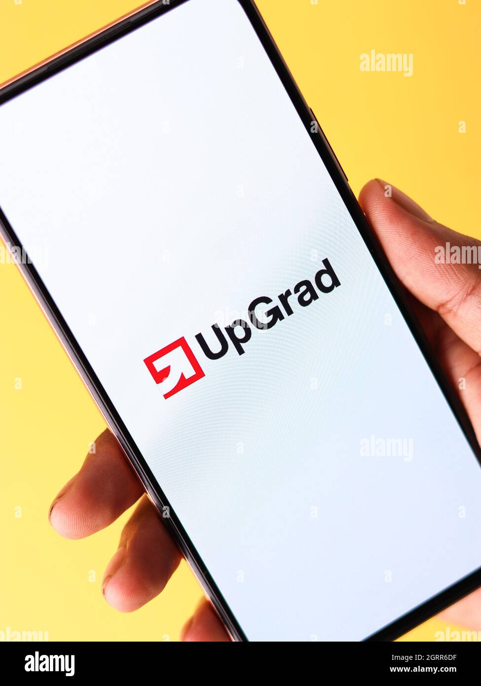 West Bangal, India - September 28, 2021 : upGrad logo on phone screen ...