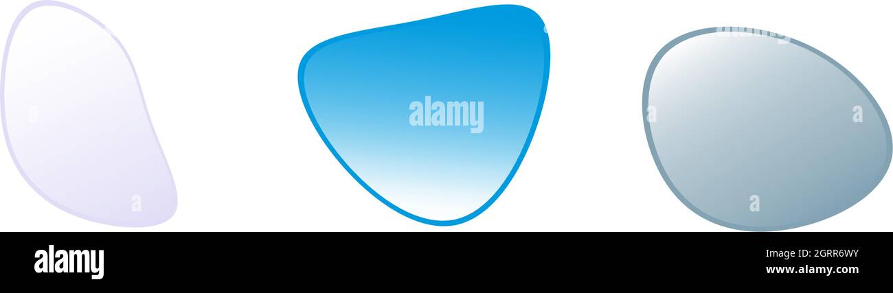 Random blotch, inkblot. Pebble, stone silhouette. Organic blob, blot ...