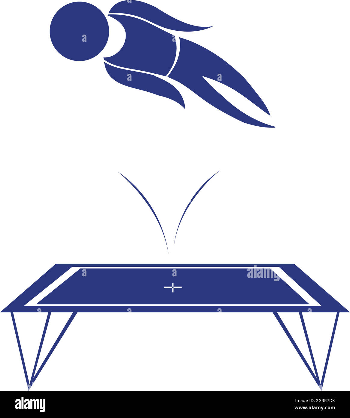 Trampoline icon in blue color Stock Vector Image & Art - Alamy