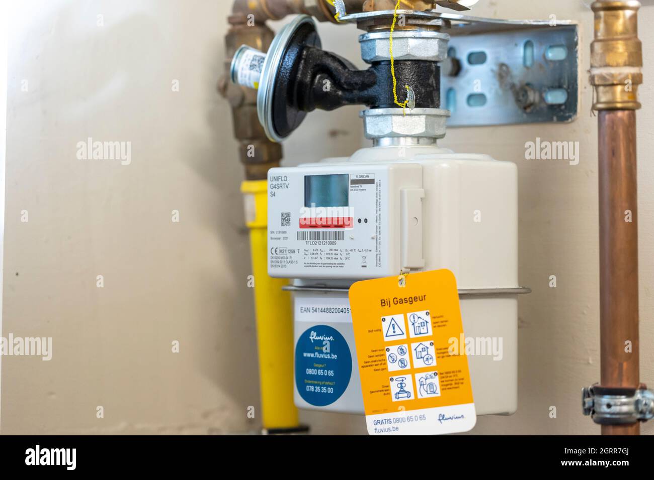 Brecht, Belgium - October 1 2021: A portrait of a newly installed ...