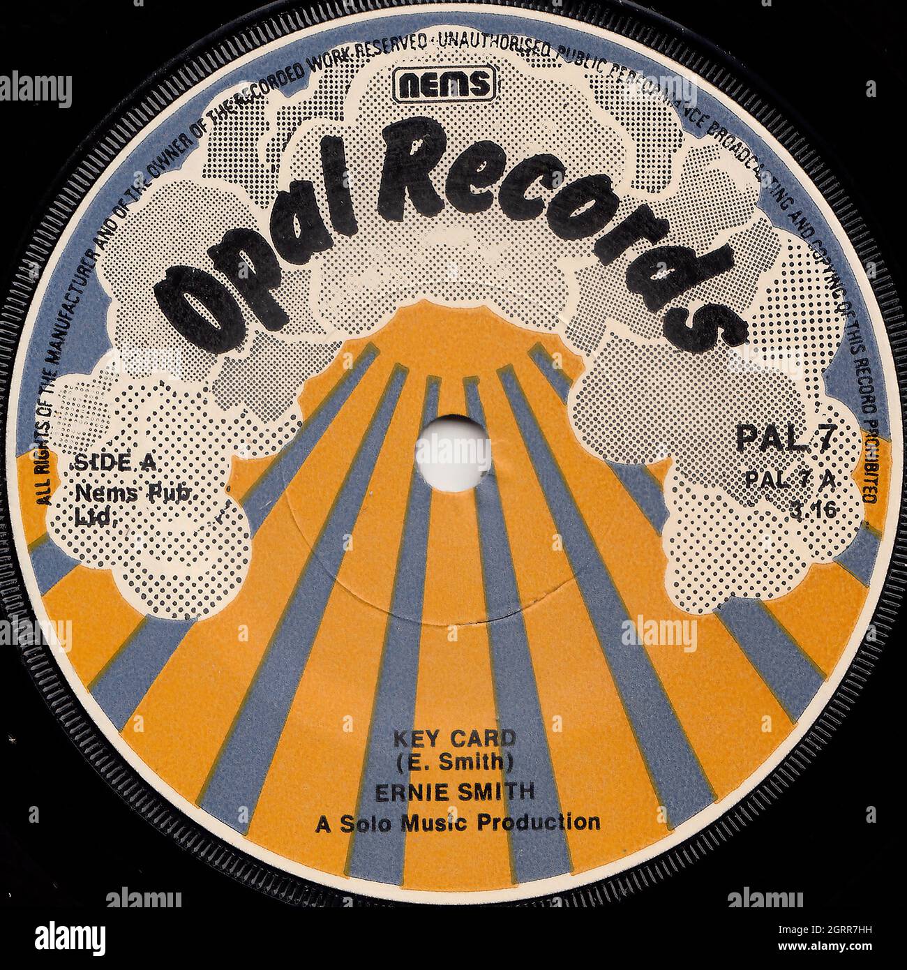 Ernie Smith - Key card - Key card (Version) 45rpm - Vintage Vinyl Record Cover Stock Photo - Alamy