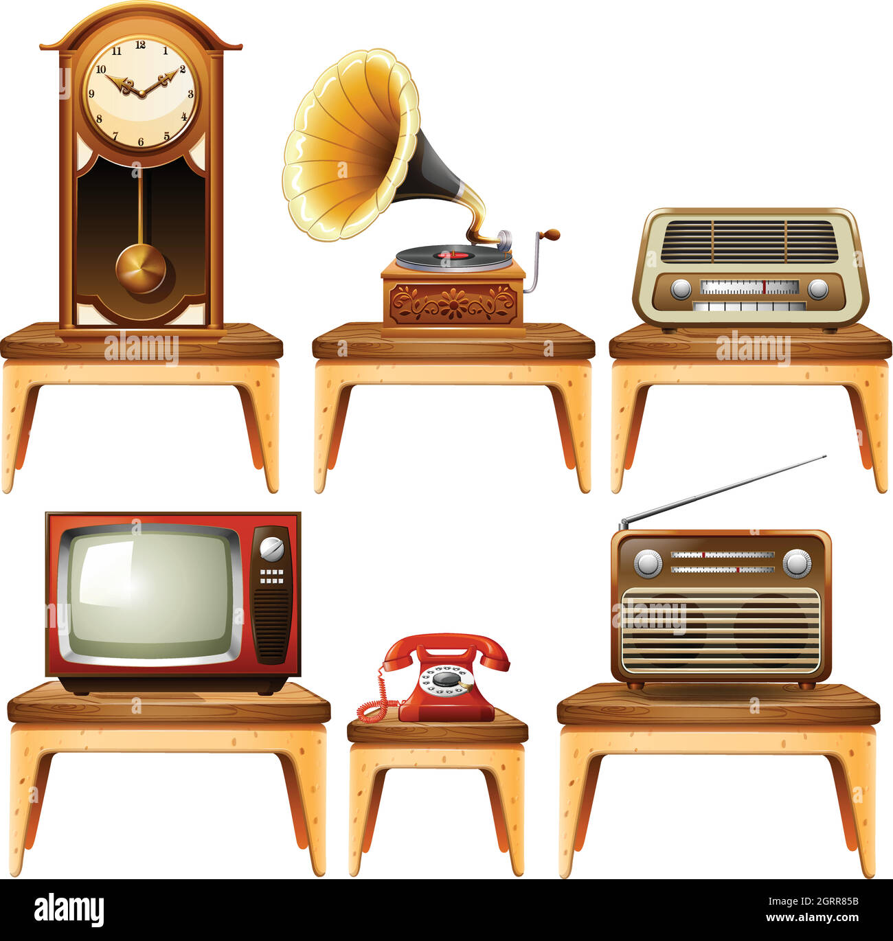 Collections of antiques Stock Vector Images - Alamy