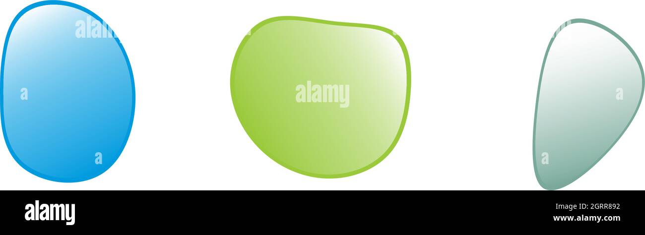 Random blotch, inkblot. Pebble, stone silhouette. Organic blob, blot ...