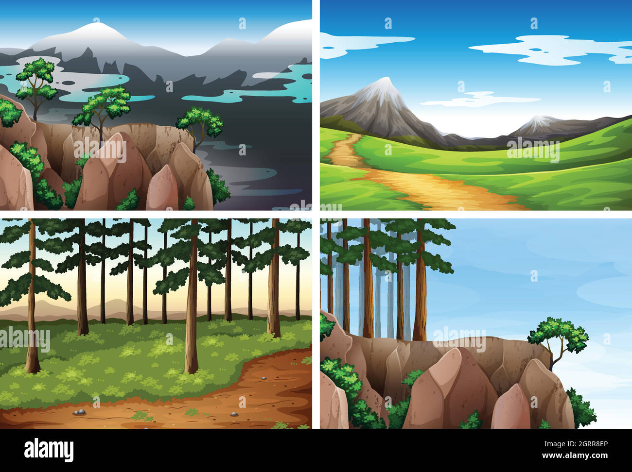 Set of nature background Stock Vector Image & Art - Alamy