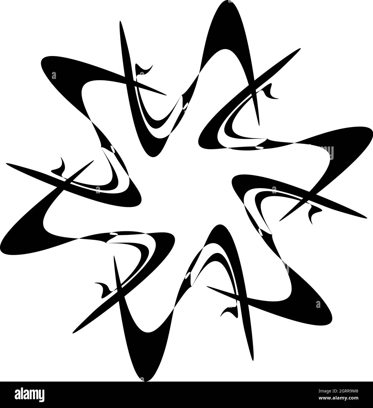 Abstract circular drawing. Amorphous, nonfigurative artistic element ...