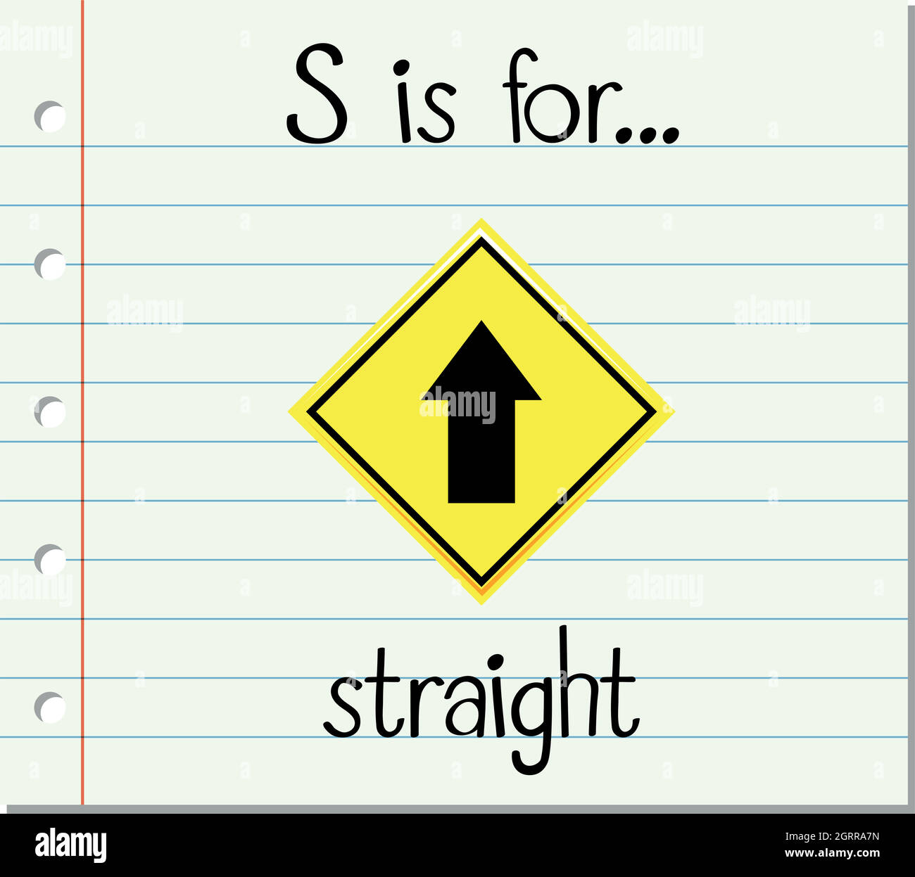 Flashcard letter S is for straight Stock Vector Image & Art - Alamy