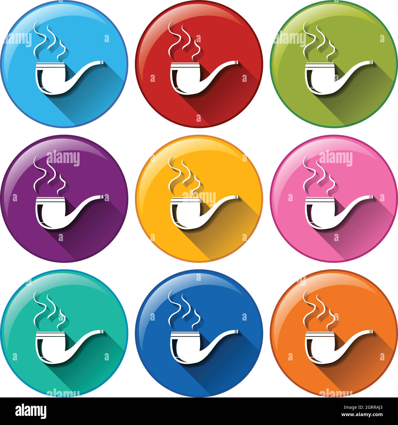 Red smoking pipe Stock Vector Images - Alamy