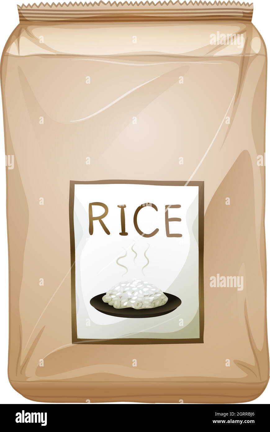 A packet of rice Stock Vector Image & Art - Alamy