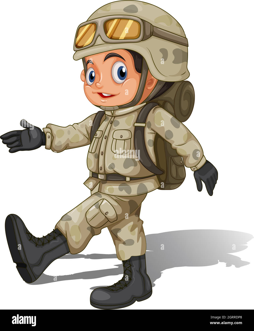 A young smiling soldier Stock Vector Image & Art - Alamy
