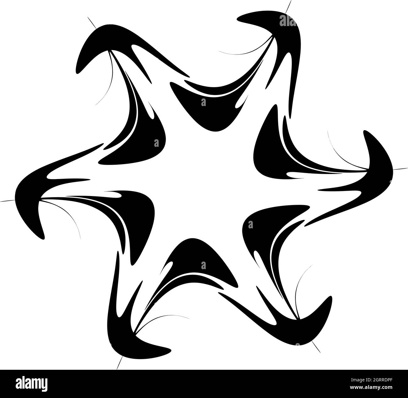 Abstract circular drawing. Amorphous, nonfigurative artistic element ...