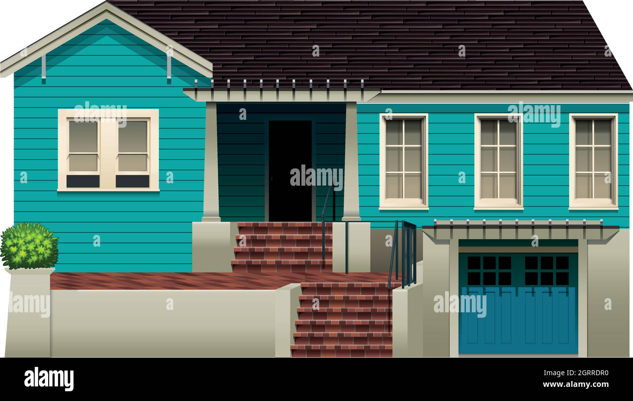 White house blue window Stock Vector Images - Alamy