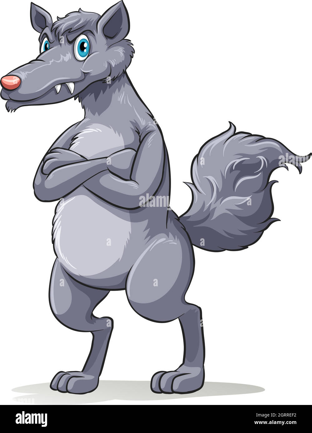 Scary Cartoon Werewolf Scary Wolf Standing Stock Vector Image & Art